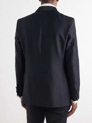 FAVOURBROOK Polka-dots Wool And Silk-blend Tuxedo Jacket