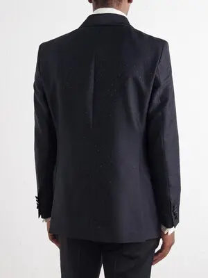 FAVOURBROOK Polka-dots Wool And Silk-blend Tuxedo Jacket