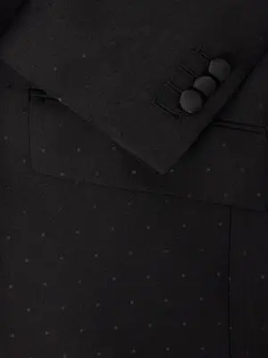 FAVOURBROOK Polka-dots Wool And Silk-blend Tuxedo Jacket