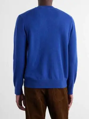 Burberry Logo-embroidered Cashmere-blend Sweater