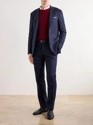 Canali Kei Wool Suit Jacket
