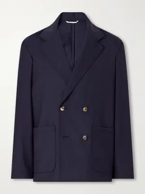 De Bonne Facture Double-breasted Virgin Wool-twill Jacket