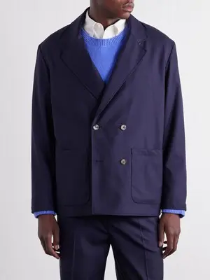 De Bonne Facture Double-breasted Virgin Wool-twill Jacket