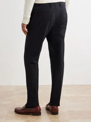 JAMES PERSE Slim-fit Stretch Cotton-blend Trousers - Black