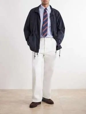 DRAKE'S Button-down Collar Cotton Oxford Shirt