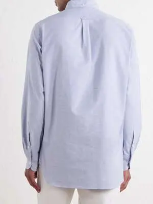 DRAKE'S Button-down Collar Cotton Oxford Shirt