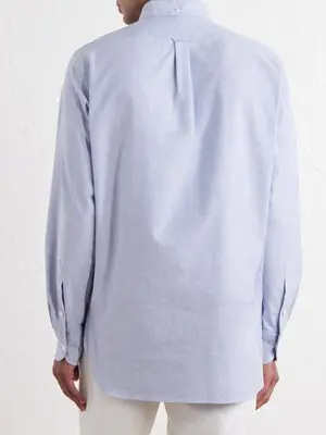 DRAKE'S Button-down Collar Cotton Oxford Shirt