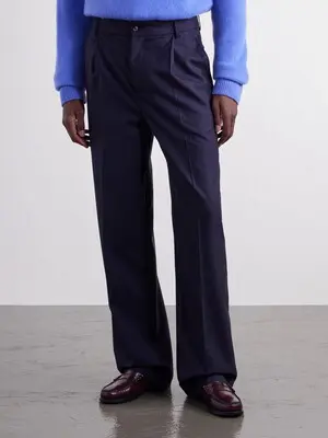 De Bonne Facture Grandad Wide-leg Virgin Wool Trousers