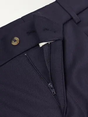 De Bonne Facture Grandad Wide-leg Virgin Wool Trousers