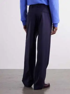 De Bonne Facture Grandad Wide-leg Virgin Wool Trousers
