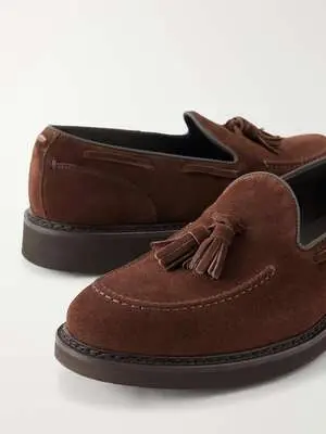 Canali Tasseled Nubuck Loafers