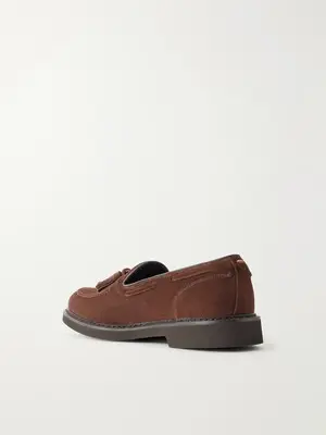 Canali Tasseled Nubuck Loafers
