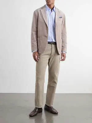 Officine Générale Straight-leg Cotton-corduroy Trousers