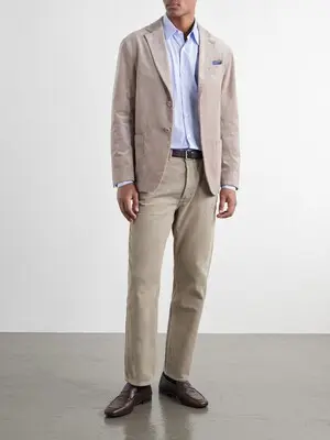 Officine Générale Straight-leg Cotton-corduroy Trousers