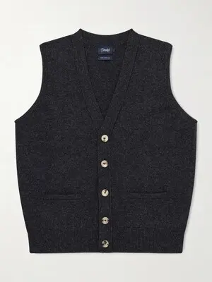 DRAKE'S Wool Vest - Gray