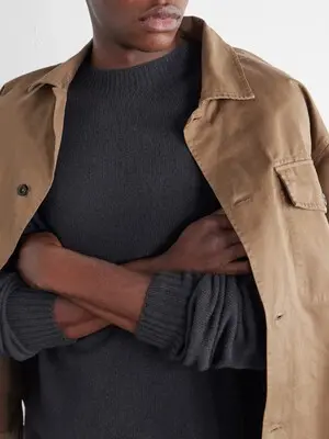 MARGARET HOWELL Seamless Merino Wool And Cashmere-blend Sweater