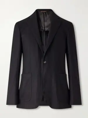 Canali Wool-blend Suit Jacket - Black