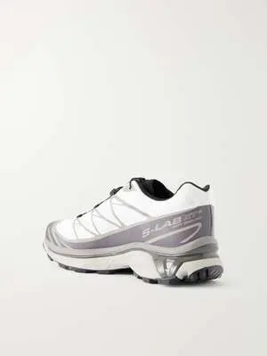 SALOMON Xt-6 Rubber-trimmed Mesh Sneakers - White