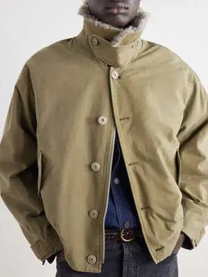 Our Legacy Aerial Wool And Linen-blend Trimmed Cotton-canvas Jacket