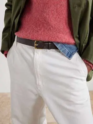 DRAKE'S 2cm Leather Belt