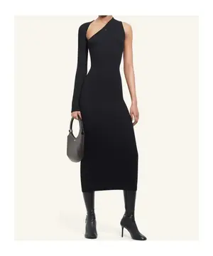 COURREGES Ribbed-knit Maxi Dress