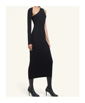 COURREGES Ribbed-knit Maxi Dress
