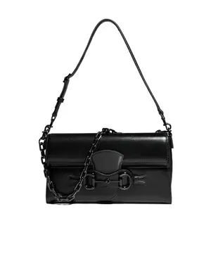 Gucci Horsebit Ristretto Medium Shoulder Bag - Black