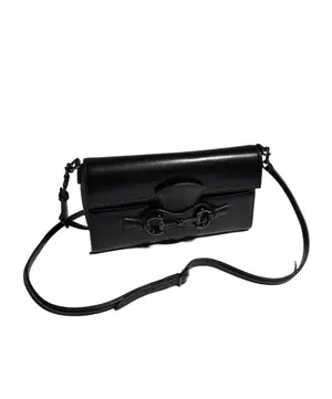 Gucci Horsebit Ristretto Medium Shoulder Bag - Black