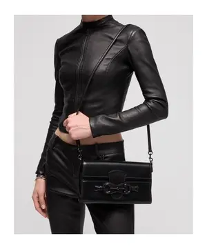Gucci Horsebit Ristretto Medium Shoulder Bag - Black