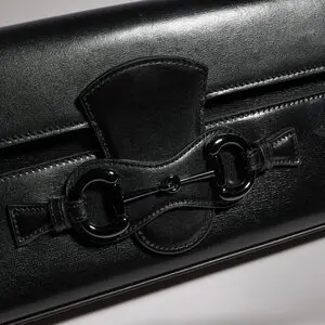 Gucci Horsebit Ristretto Medium Shoulder Bag - Black