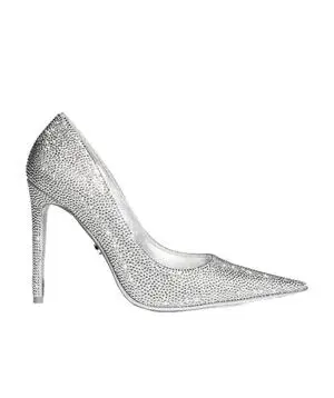 Gucci Donna Crystal Pump - Metallic Silver