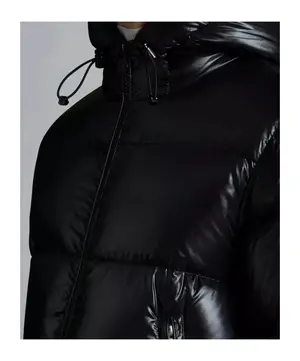 Moncler Cropped Hooded Down Jacket