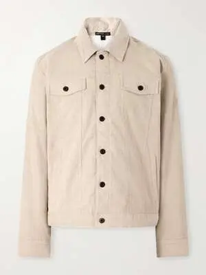 JAMES PERSE Stretch-cotton Corduroy Blouson Jacket - Beige