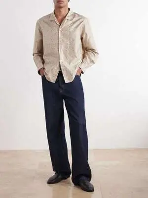 BODE Sagebrush Printed Silk-satin Shirt