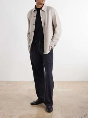 Zegna Cashmere And Silk-blend Twill Overshirt