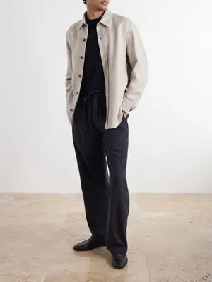 Zegna Cashmere And Silk-blend Twill Overshirt