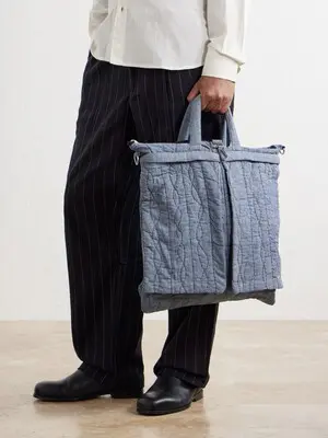 KARDO Embroidered Cotton-chambray Tote Bag