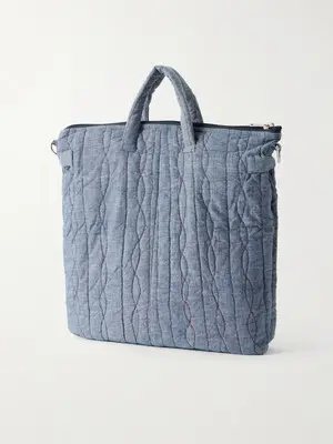 KARDO Embroidered Cotton-chambray Tote Bag