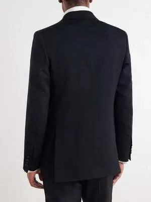 FAVOURBROOK Grosgrain-trimmed Double-breasted Wool Tuxedo Jacket