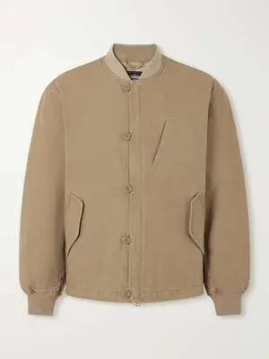 FRIZMWORKS Jungle Cotton Bomber Jacket - Beige