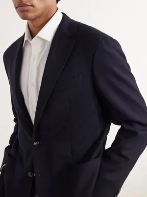 Canali Kei Wool-blend Blazer - Blue