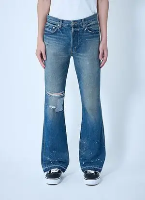 GALLERY DEPT. Distressed Straight-leg Jeans - Blue