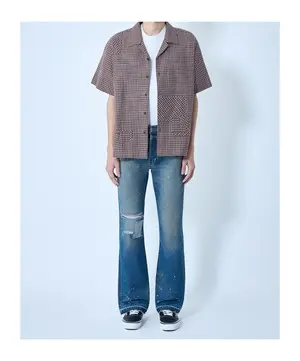 GALLERY DEPT. Distressed Straight-leg Jeans