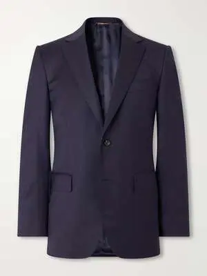 Canali Impeccabile Wool-fresco Suit Jacket - Navy