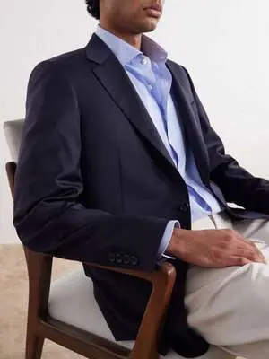 Canali Impeccabile Wool-fresco Suit Jacket