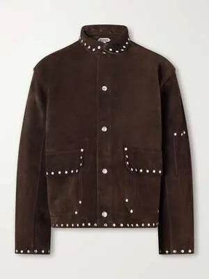 BODE Studded Suede Jacket - Brown
