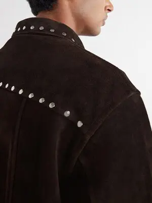 BODE Studded Suede Jacket - Brown