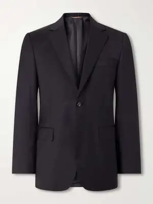 Canali Impeccabile Wool-fresco Suit Jacket - Black