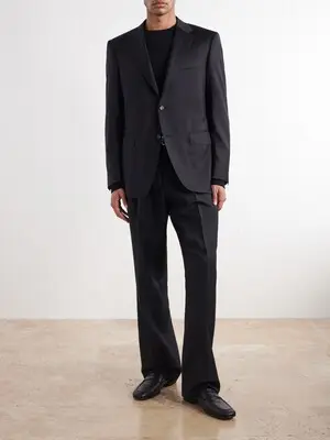Canali Impeccabile Wool-fresco Suit Jacket