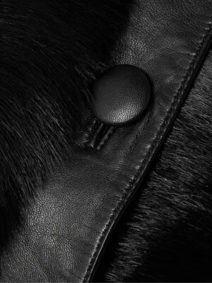 BY MALENE BIRGER Leather-trimmed Calf Hair Jacket